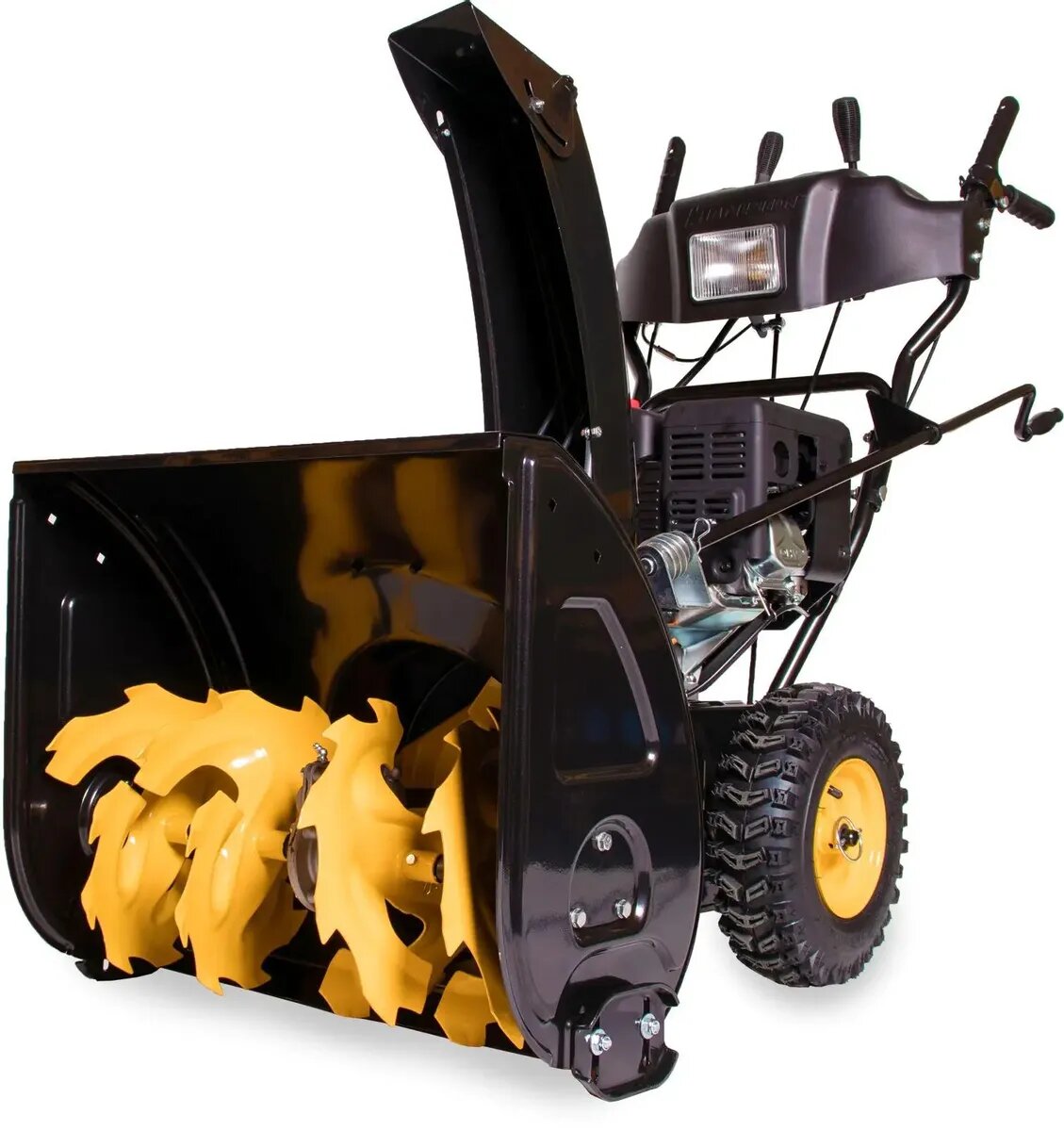 Снегоуборщик бензиновый Champion ST761E, черный/желтый, самоходный