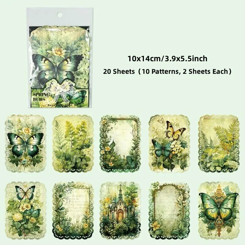 Бумаги для рукоделия "Сад Баннера"20 листов, Бумага для скрапбукинга односторонняя