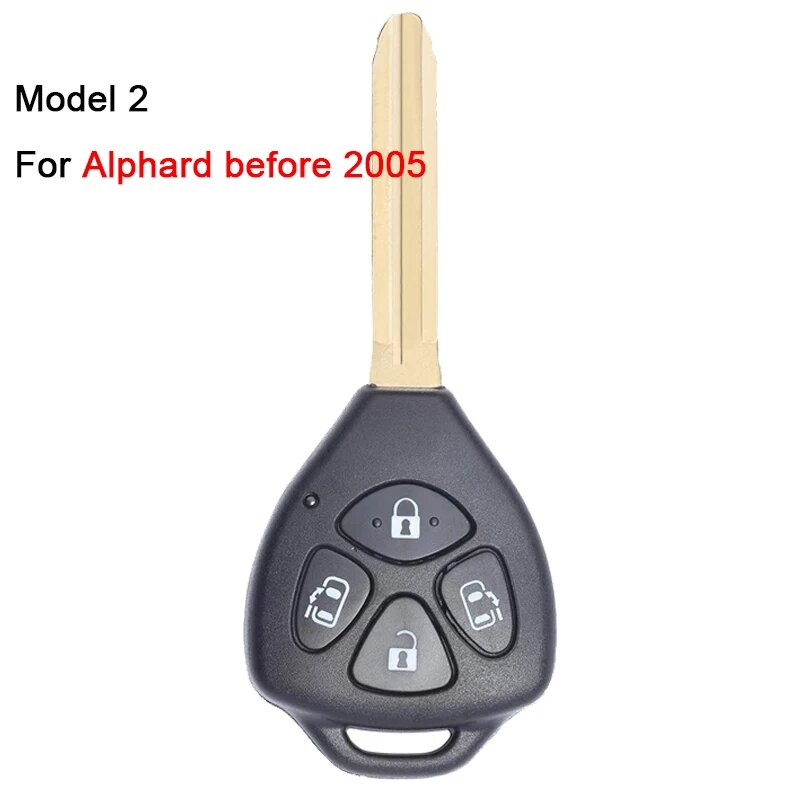 KEYECU 4 кнопки 314,3 МГц 4D67 чип для Toyota Alphard 2001 2002 2003 2004 2005 2006 2007 2008 2009 дистанционный ключ необрезанный брелок