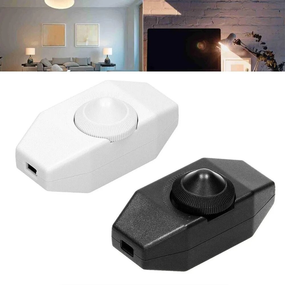 OZ-Worlar-Встроенный диммер со встроенным поворотным переключателем ВКЛ/выкл и ручкой управления диммером, 2 цвета