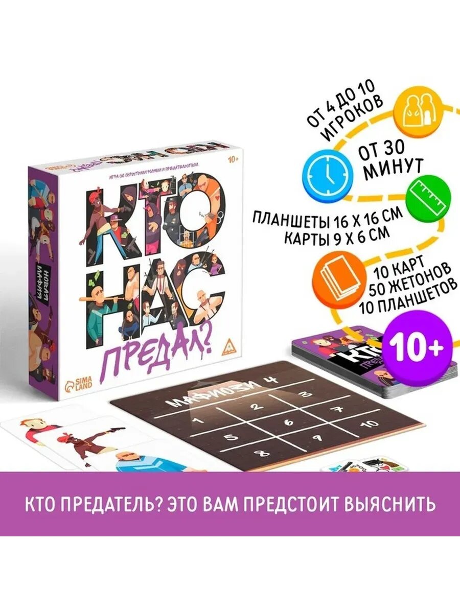 Интригующая игра с ролями и предательством для компании