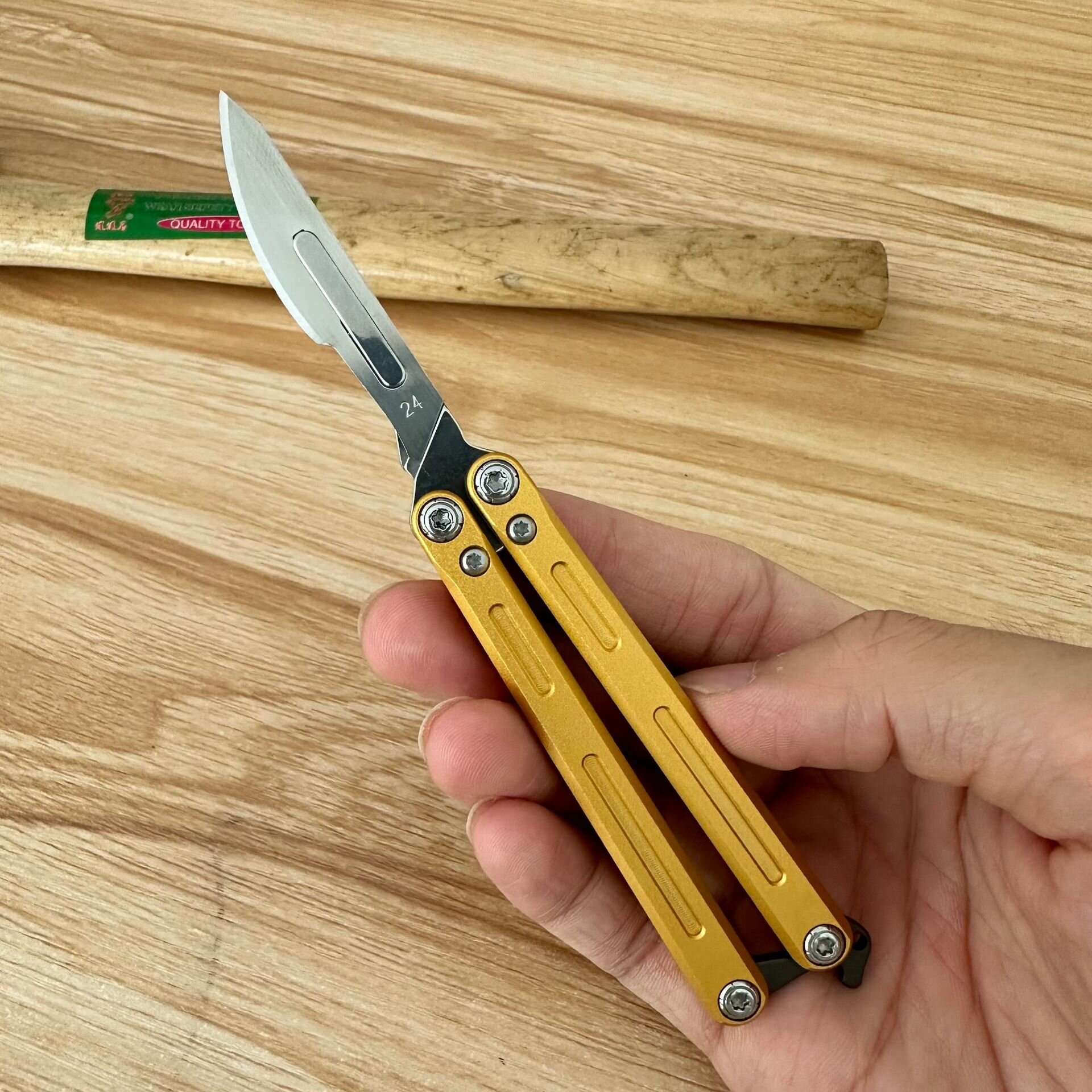 Алюминиевый сплав, бабочка, тренировочный нож, складной хирургический нож, портативный мини-нож, острый ключевой нож, курьерский нож