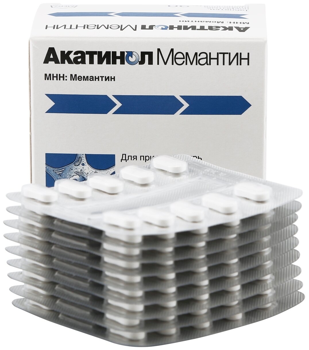 Акатинол Мемантин таб. п/о плен., 10 мг, 30 шт. — купить в интернет ...