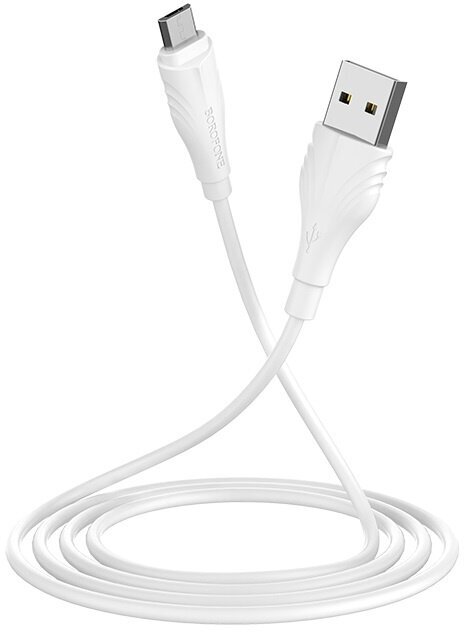 Кабель Borofone BX18 Optimal charging data cable for Micro-USB 1m (ORIGINAL), белый