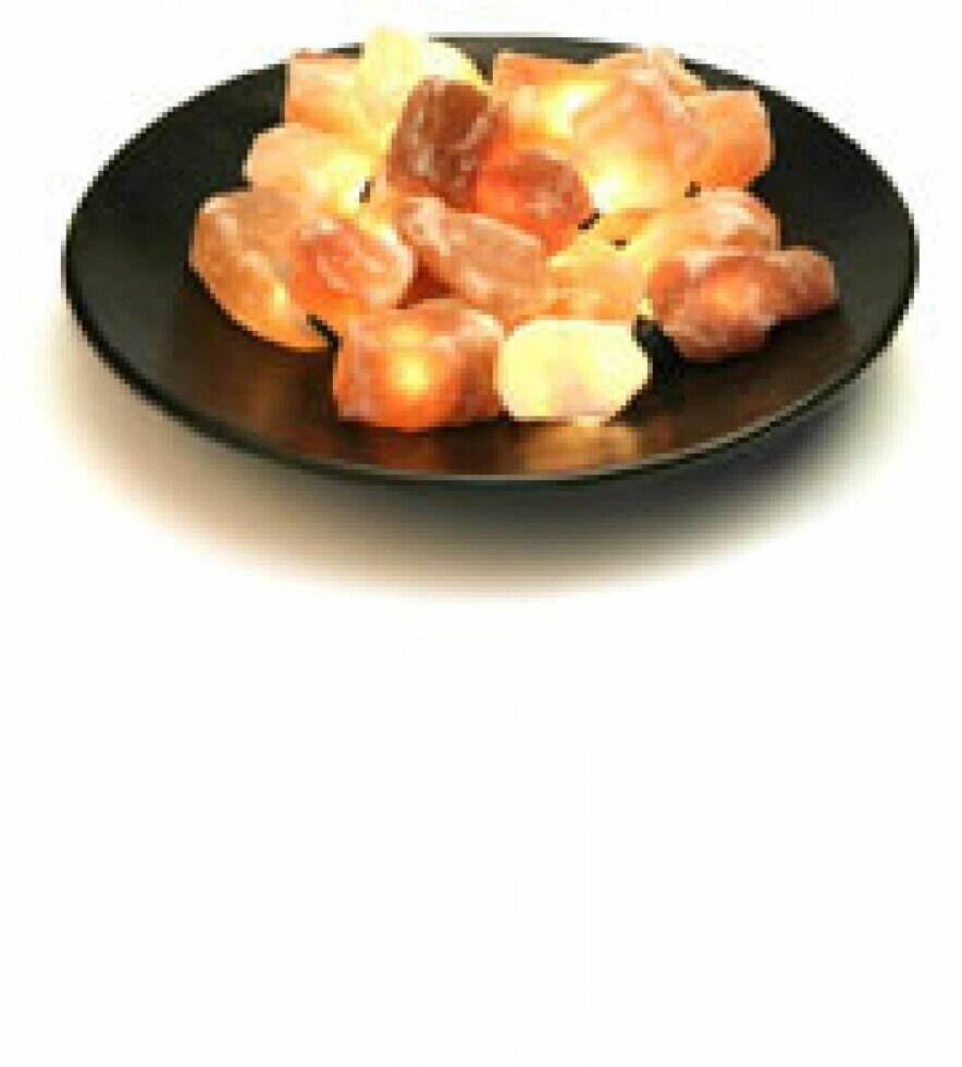 Солевая лампа Wonder Life "Огненная чаша", на блюде, классическое крепление, 24Вт