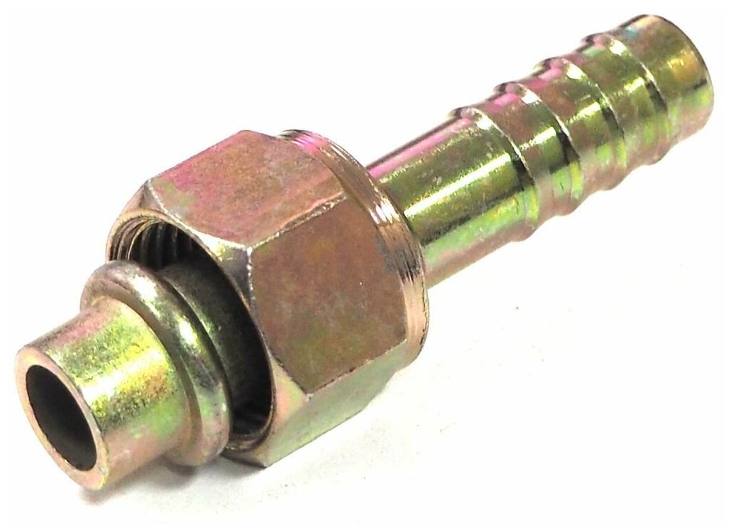 Фитинг стальной O-Ring под шланг 13 мм (№10) прямой с дюймовой резьбой