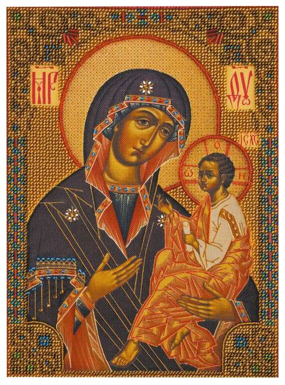 Риолис Набор для вышивания бисером "Богоматерь Грузинская" 19 х 26 см (0022РТ)