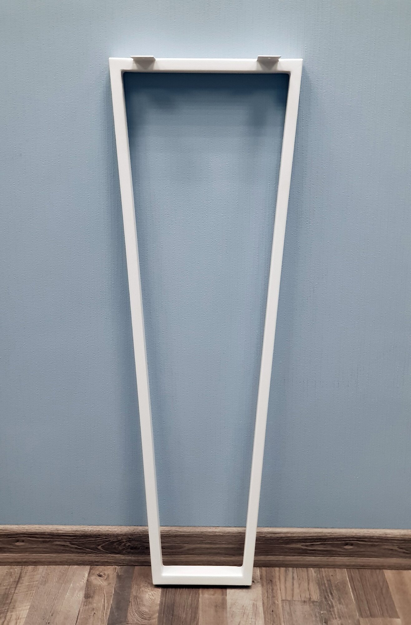 Подстолье для стола белое Трапеция Лофт 975 350 40 мм барное металлическое 1 шт.