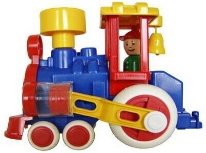 Паровозик "Ромашка" игрушечный для малыша ПК "Форма" С-117-Ф