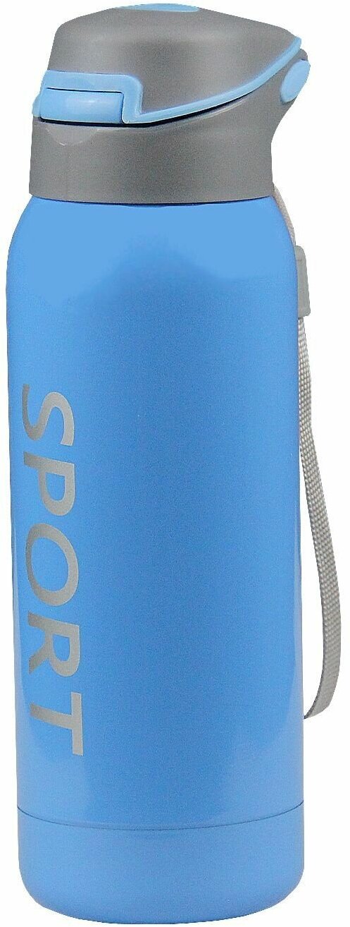 Бутылка для воды спортивная розовая "SPORT" 350мл, голубая