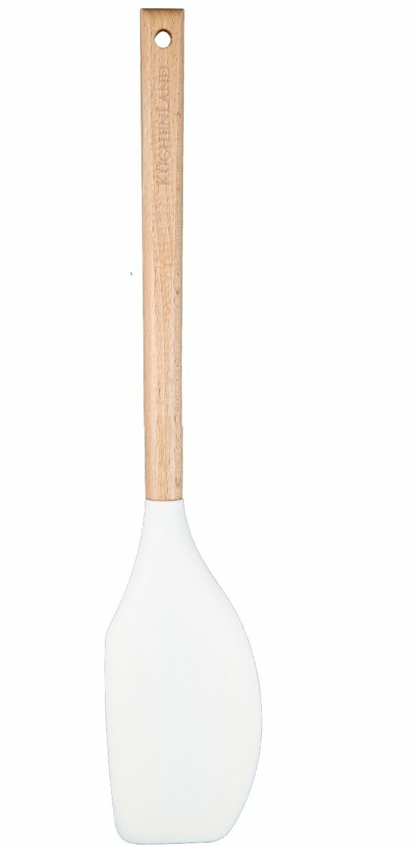 Лопатка-шпатель, размер 32 см, силикон/дерево, бежевая, Provence