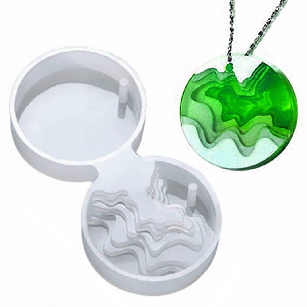 Молд силиконовый 0013040 для эпоксидной смолы Кулон Круг Многослойный 3.2 см, цена за 1 шт.