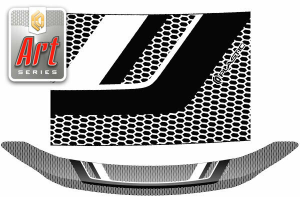 Дефлектор капота Toyota Esquire 2014-2017 Серия "Art" белая САпластик