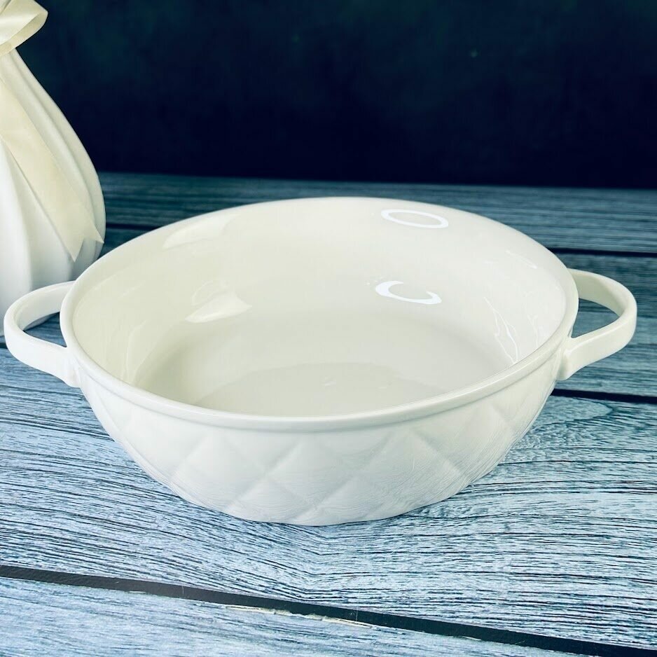 Круглое блюдо для запекания 23см BIANCO Фарфор 1 шт.