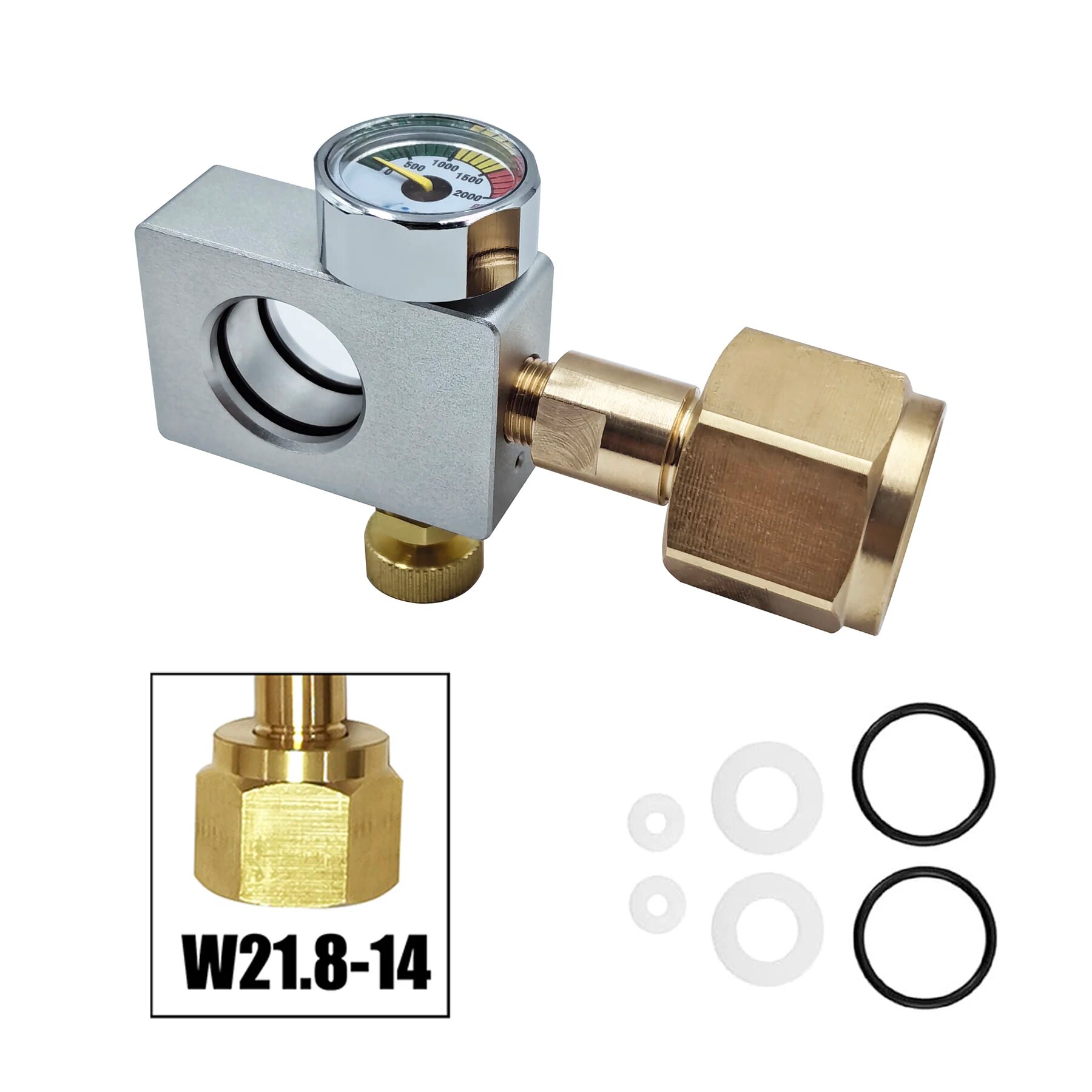 Розовый адаптер CO2 для Terra DUO Female W21.8-14