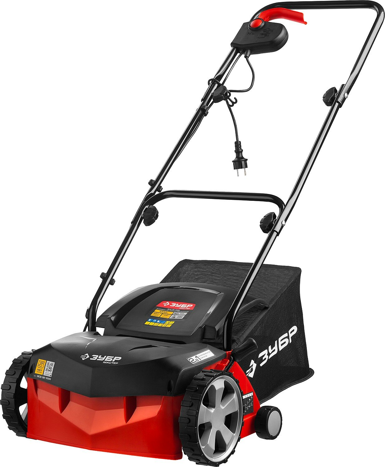 Скарификатор-аэратор Grinda электрический, мощность 1000 Вт, ширина обработки 32 см