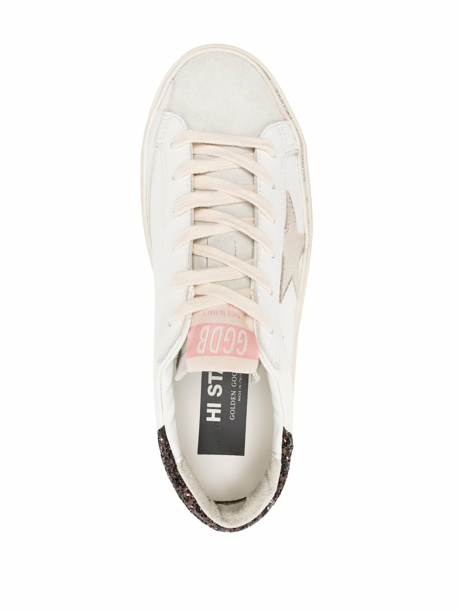 Кроссовки Golden Goose Hi Star, размер 41, бежевый/белый — фото 1