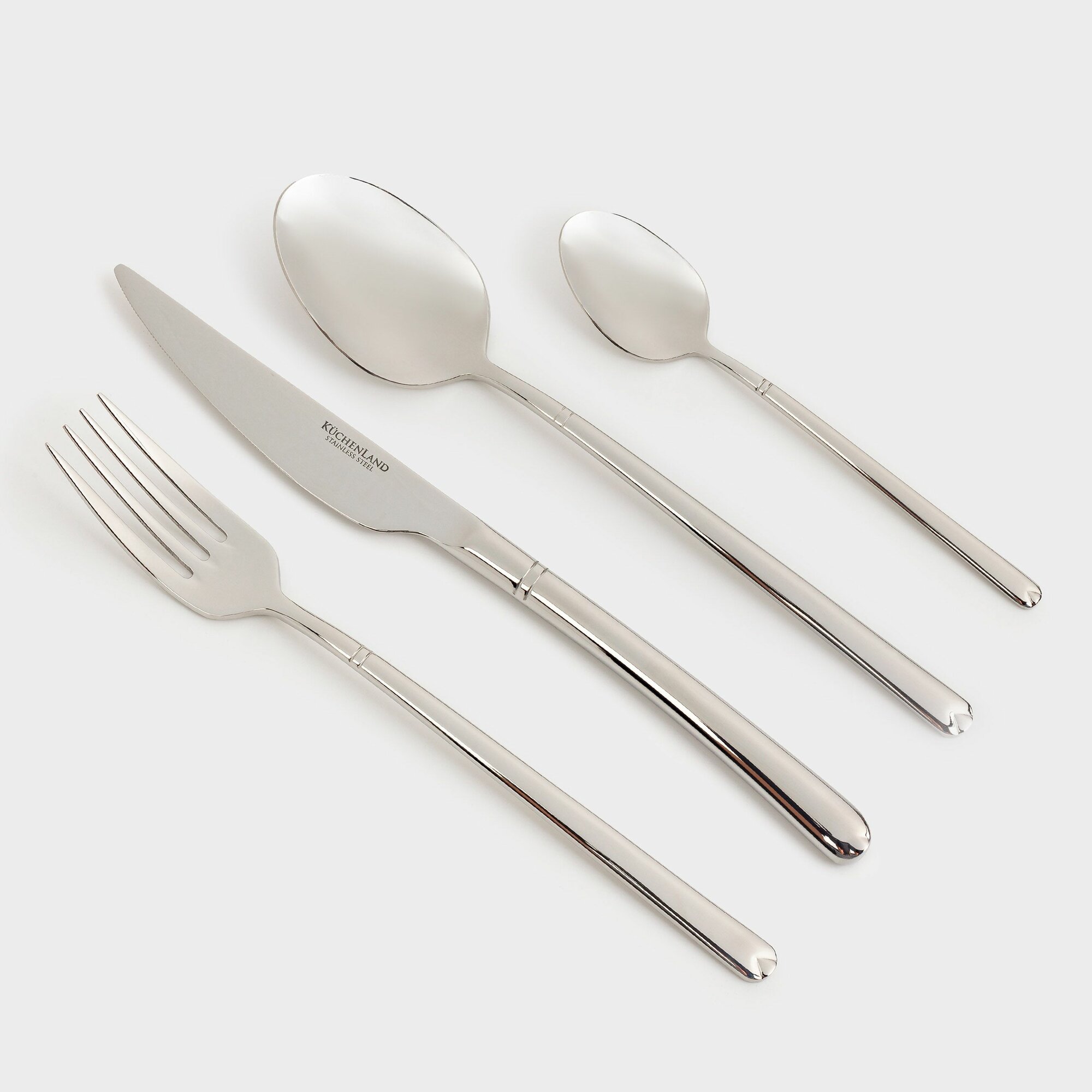 Столовые приборы, 6 персоны, 24 пр, сталь, Chicago, Kuchenland