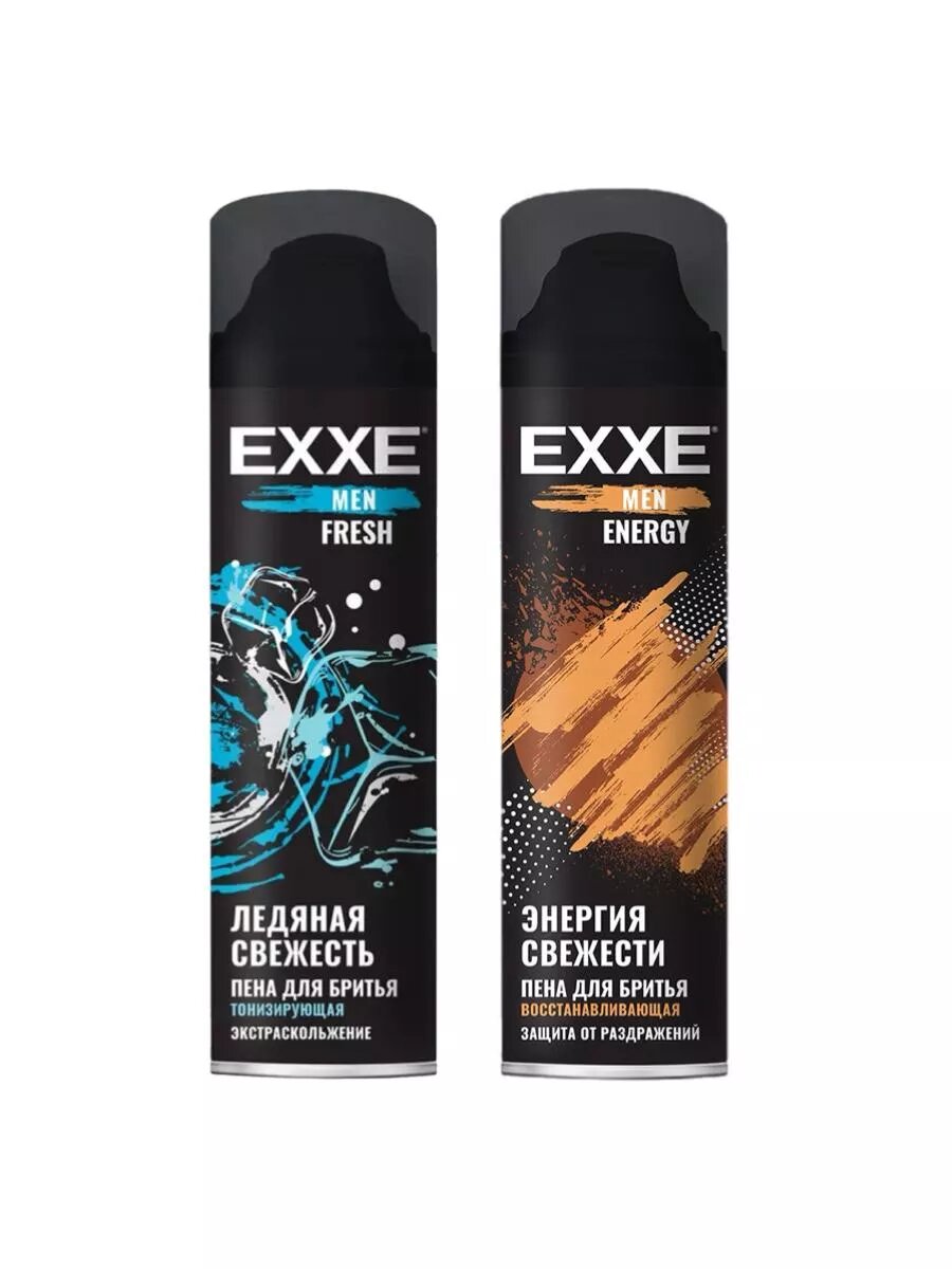Пена для бритья EXXE "Fresh", для всех типов кожи, 200мл, микс ароматов, 2шт.