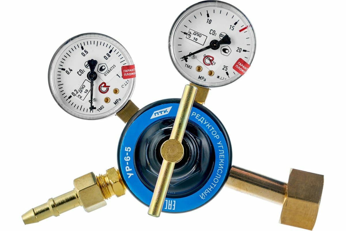 ПТК Редуктор углекислотный УР-6-5, с поверенными манометрами 00000037599