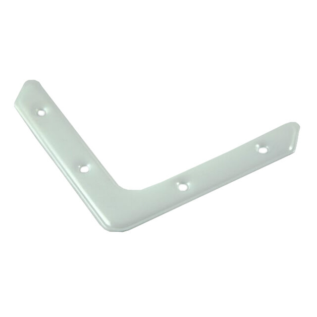 Уголок плоский крепежный 170583, 100х100 мм, сталь, белый, 1 шт