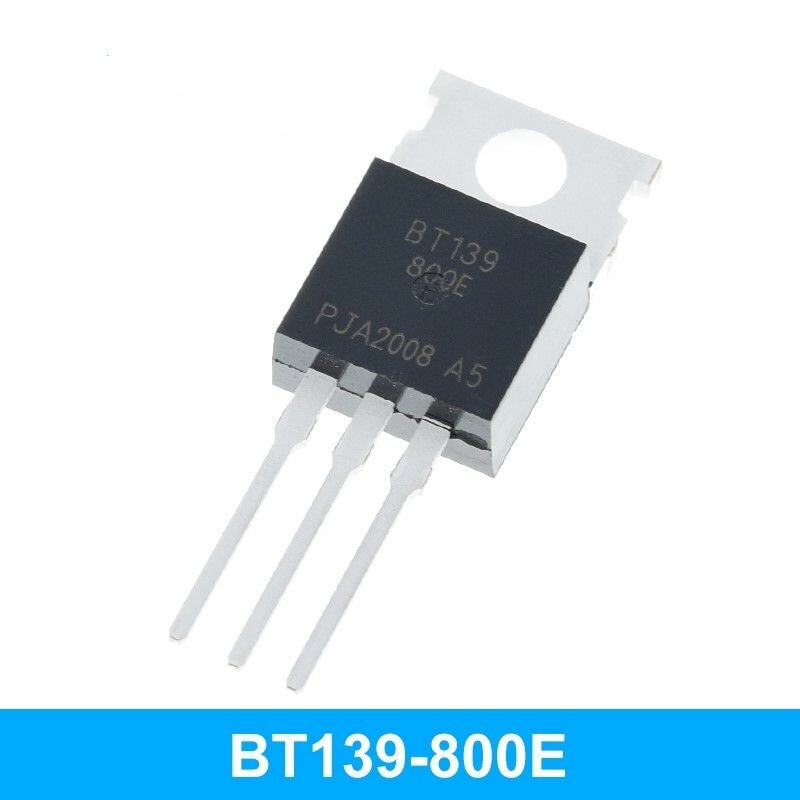 Симистор ВТ139-800Е (16A-800V) (TO-220AB / SOT-78), 5шт