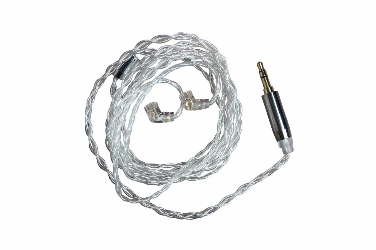 XINHS 4-х жильный посеребренный балансный кабель для наушников QDC
