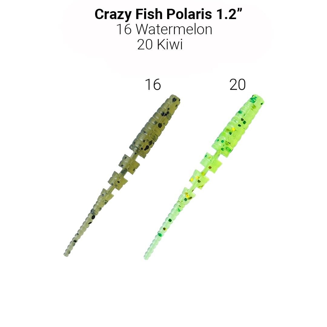 Силиконовые приманки Crazy Fish Polaris 1.2" 61-30-16/20-6 (аромат кальмар)