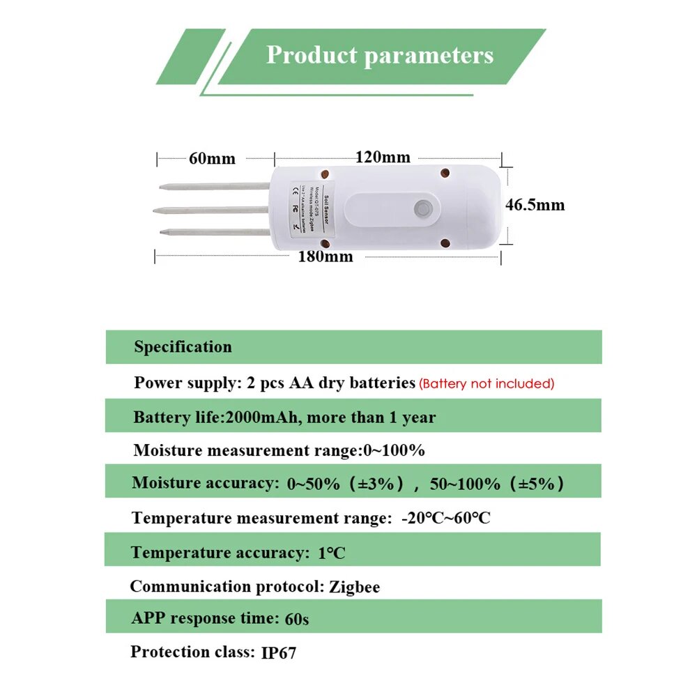 Soil Moisture Meter Zigbee Soil Tester — фото 1