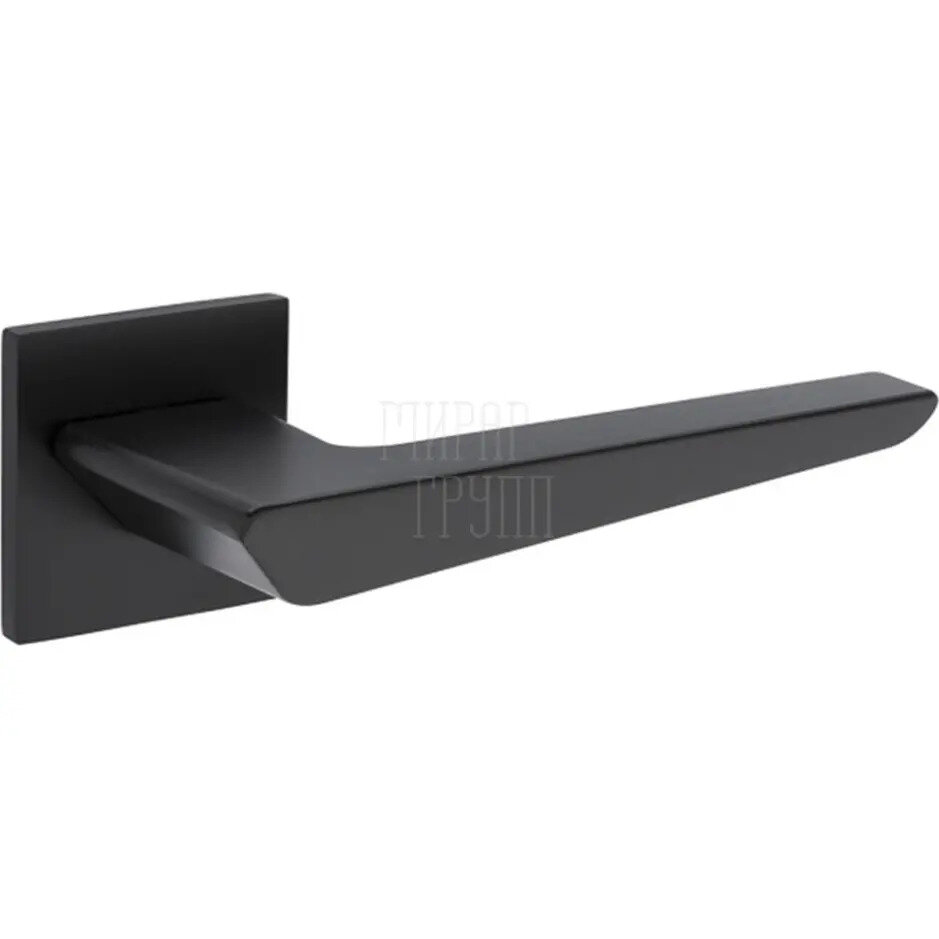 Дверная ручка на квадратной розетке Tupai 4154 5S Q (на тонком основании 5 мм) черный