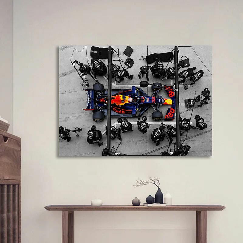 Картина "Стильные авто", холст, дерево, на подрамнике, крепление "крокодил"