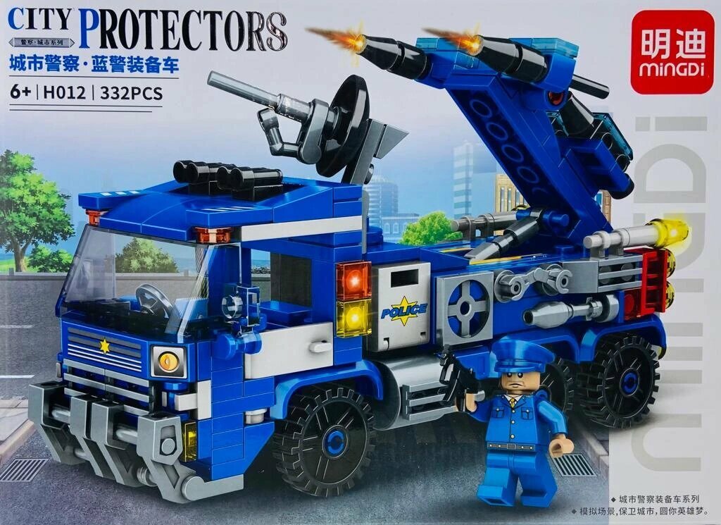 Конструктор Город Полицейская боевая машина Protectors H012 MINGDI CITY, 332 детали
