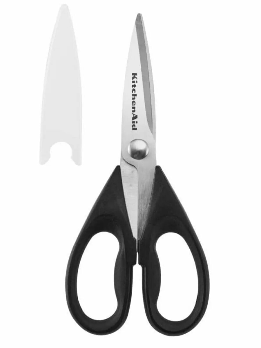 Ножницы кухонные KitchenAid, с чехлом, нержавеющая сталь, черные, сапфир