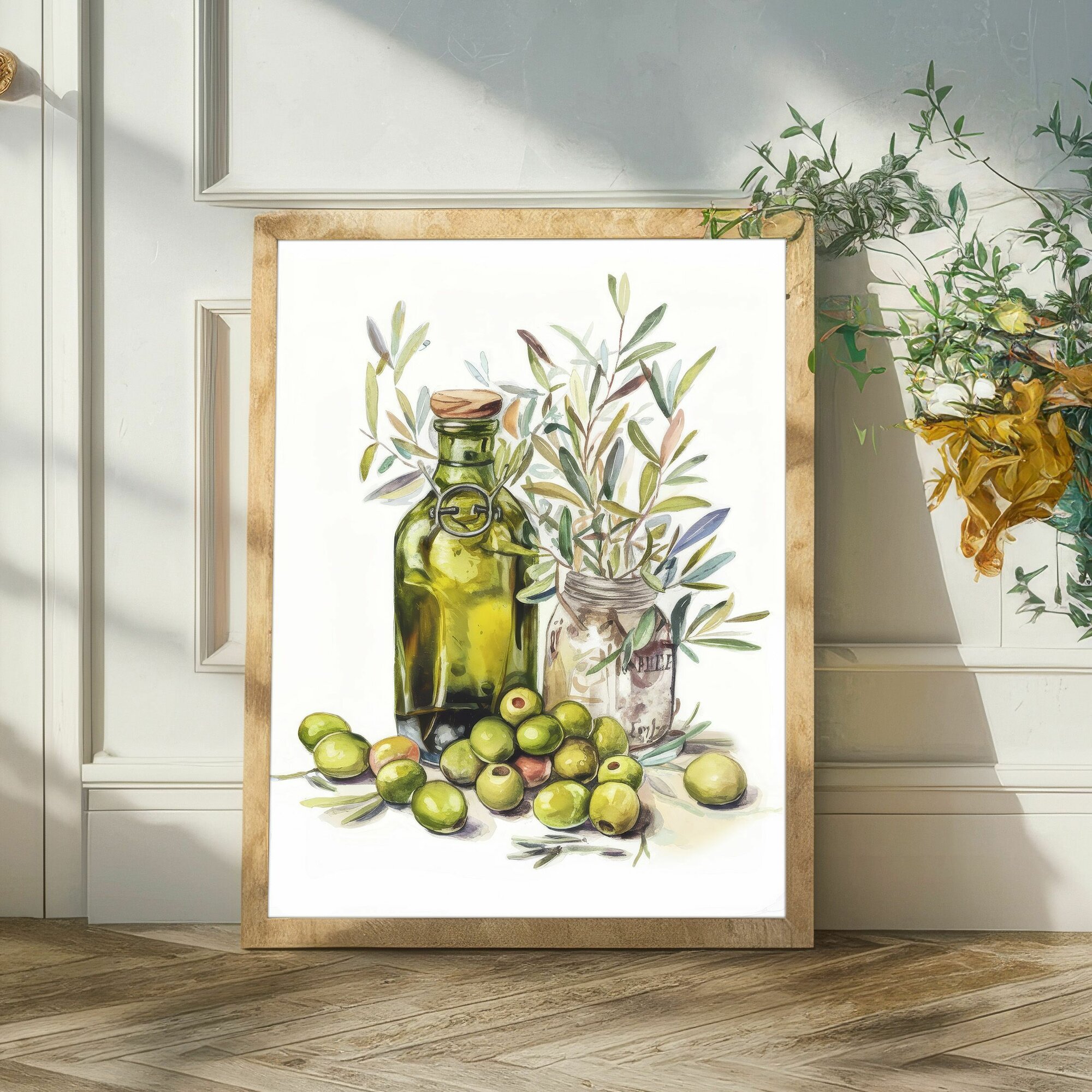 Постер для интерьера - Оливки и масло Тосканы из серии Casa GASTRO 40х50