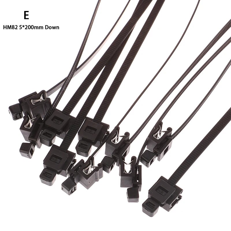 10 шт. 5x200 мм автомобильная листовая металлическая кабельная стяжка, фиксирующая край автомобиля, люк на крыше, окно автомобиля, пластиковая стяжка на молнии, жгут проводов, стальной зажим E