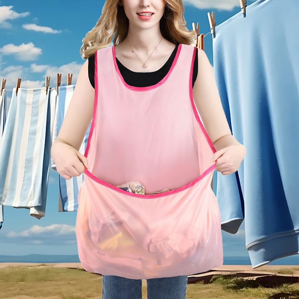 Удобный водонепроницаемый органайзер для стирки белья с карманами, фартук для сушки одежды из ткани оксфорд 79x55 см
