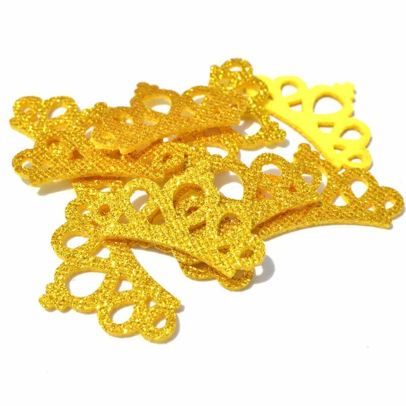 20 шт, блестящие тканевые нашивки с короной, Diy Super Paradise Gold