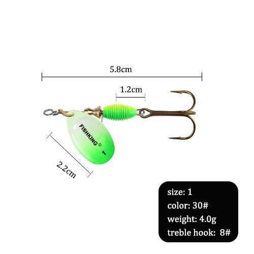 Металлическая приманка Fishking, 4.0g, 8#, 001-30