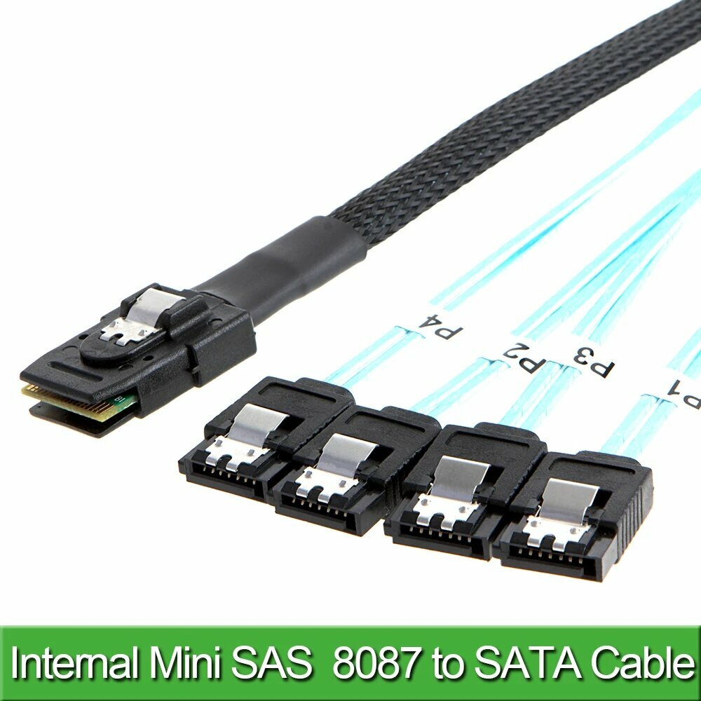 Кабель Mini SAS SFF-8087 - SATA 1m