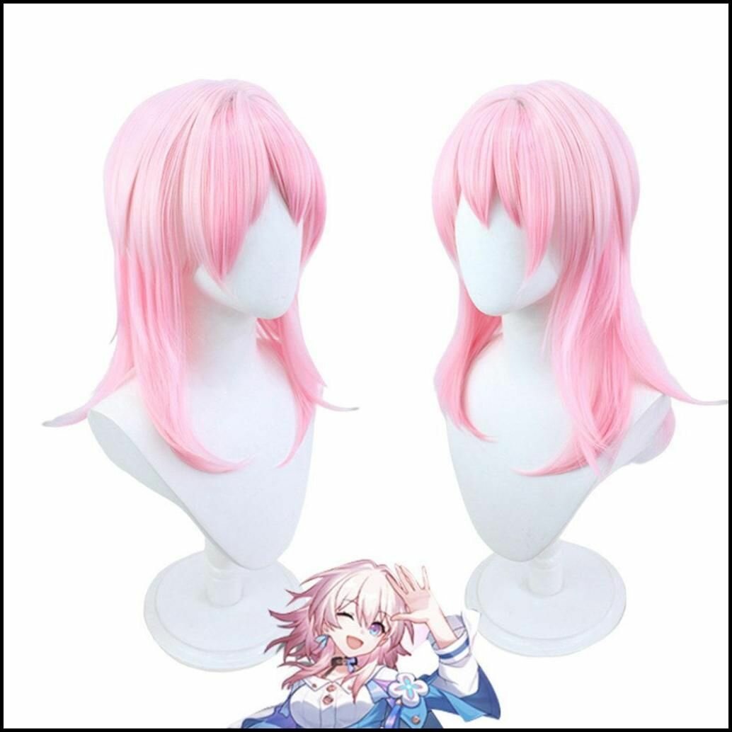 Anime Manga Game Honkai Star Rail March 7th Halloween Carnival Party Cosplay Wig мультфильм аниме косплей парик