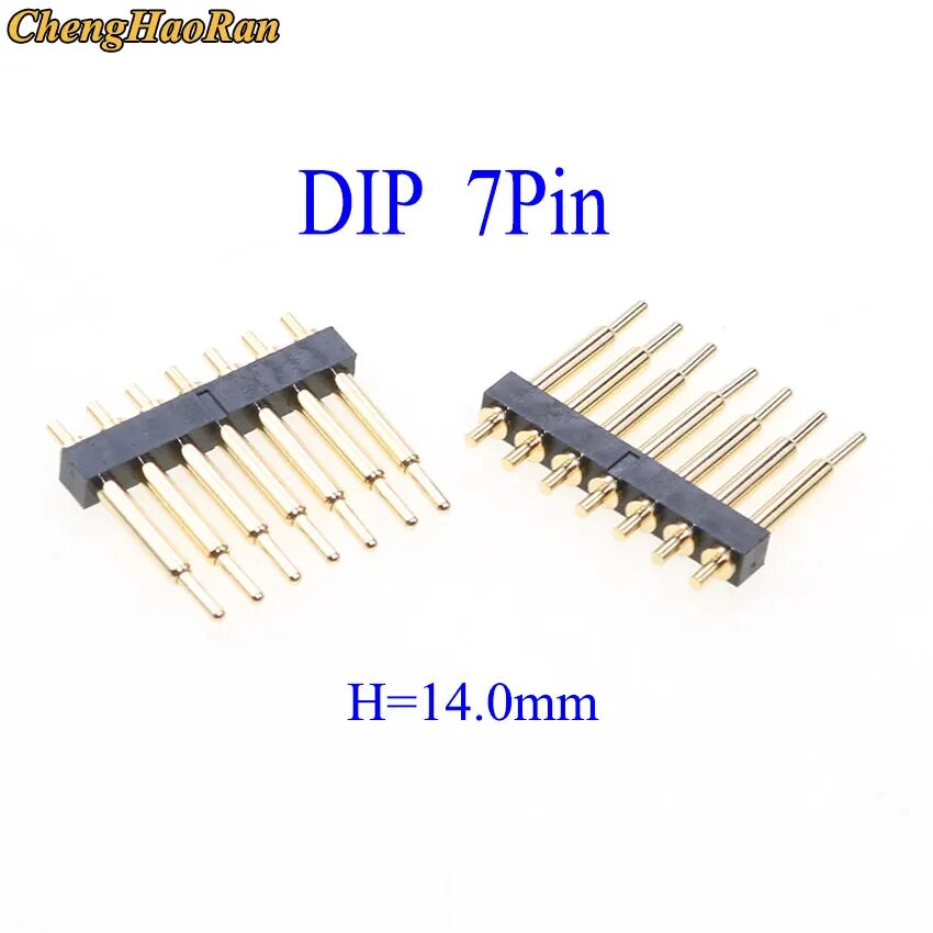 ChengHaoRan SMT DIP pogo pin разъем DIP 7P 14.0mm