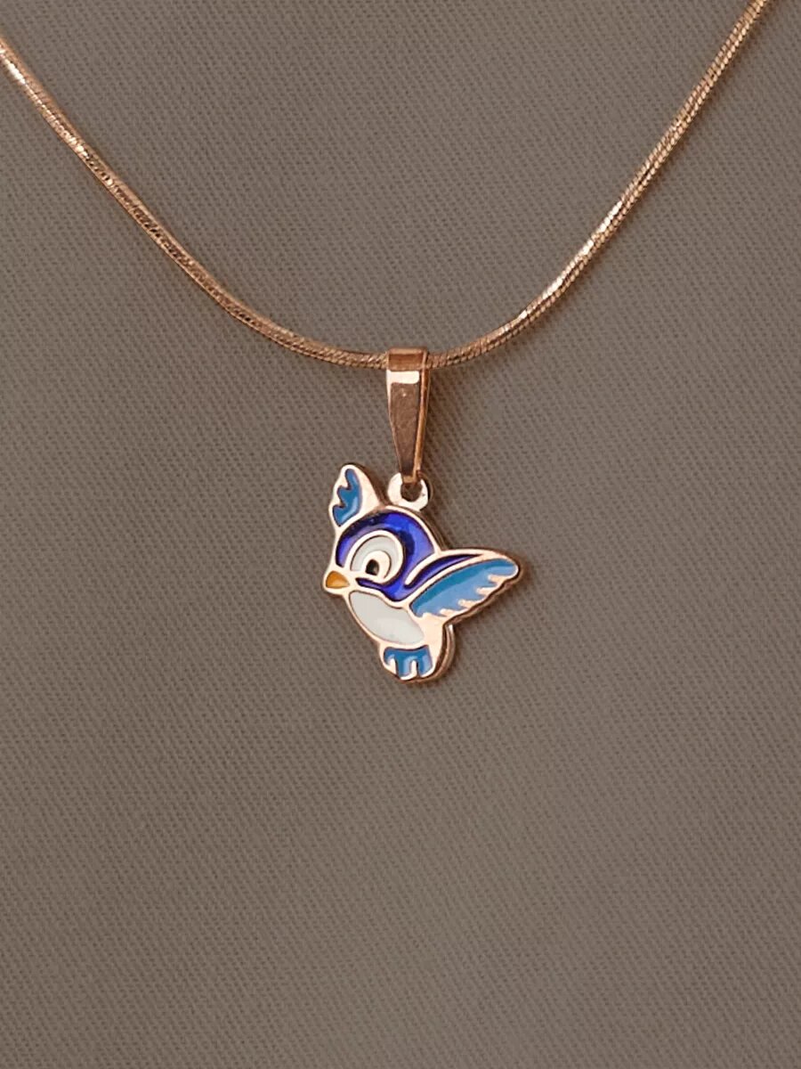 Подвеска, серебро, 925 проба, золочение, эмаль