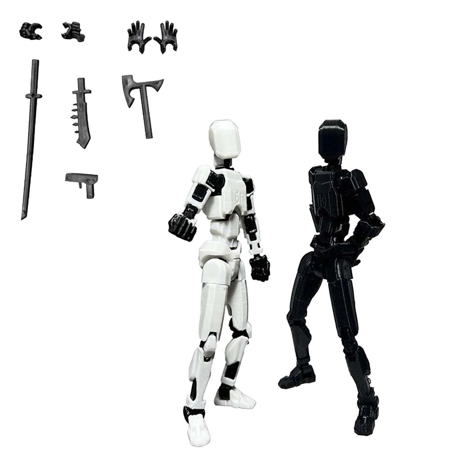 2 комплекта собранных фигурок T13 с подставкой, 3D-печатный манекен 13 собранных фигурок, полностью шарнирный робот, акс