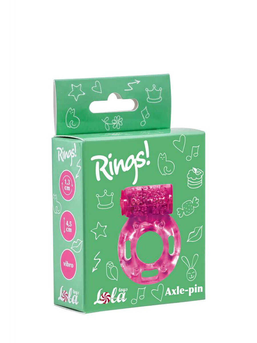 Розовое эрекционное кольцо с вибрацией Rings Axle-pin