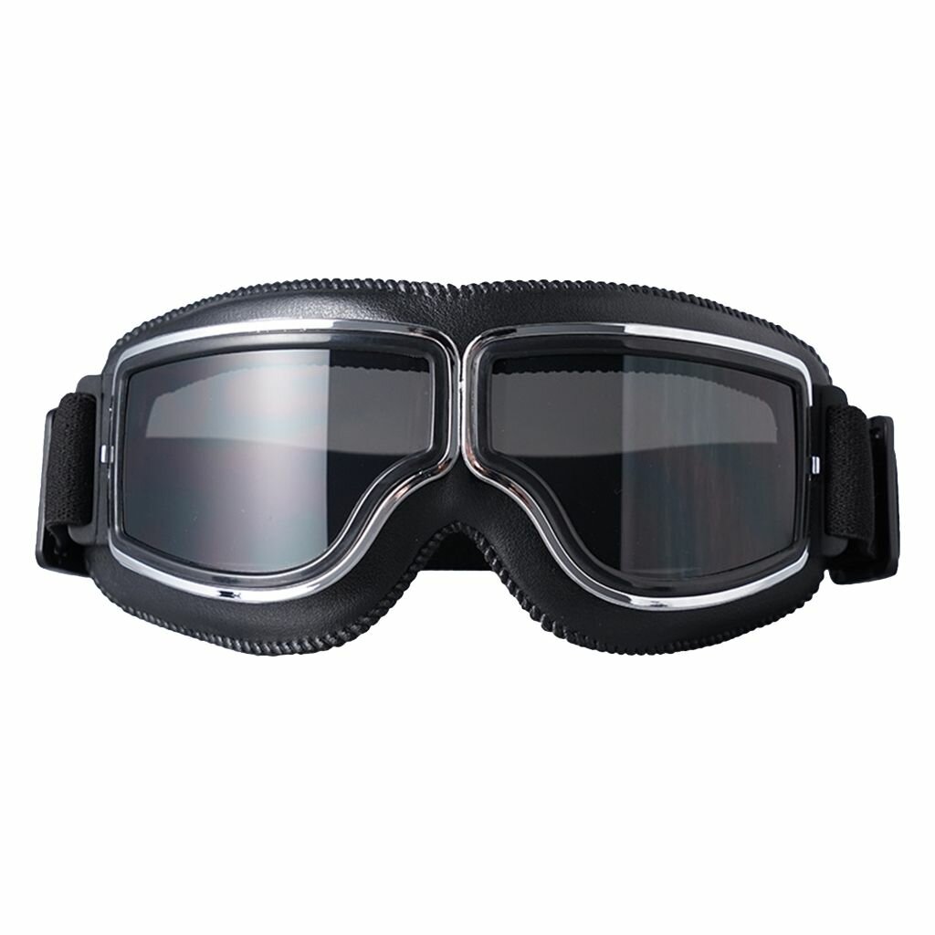 Специальные инструменты для мотоциклов, Ретро мотоциклетные очки, защита от ветра, грязевые очки - серые - черная кожа