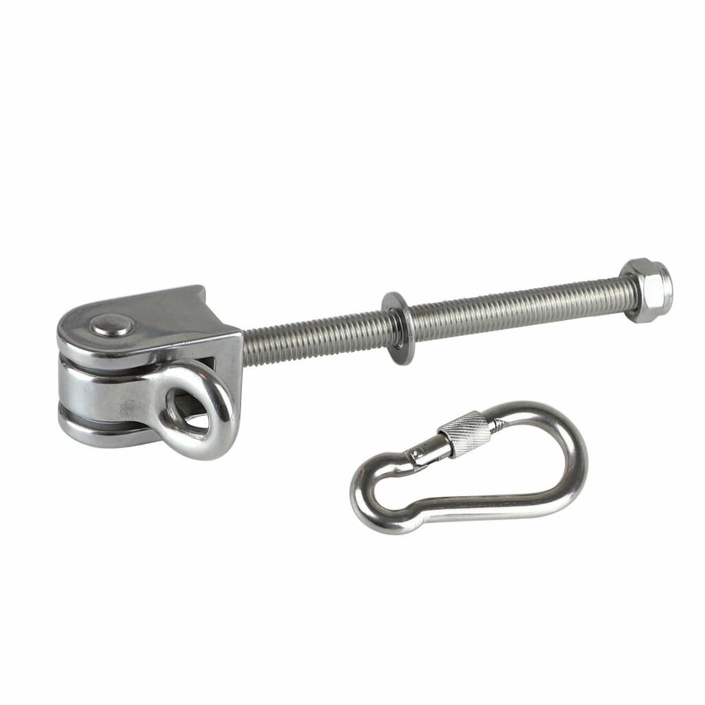 Наружный поворотный крюк с карабином 8*80 с гайкой