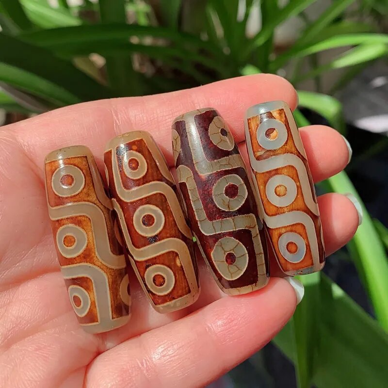 Винтажные тибетские агаты Дзи бусины 40 мм