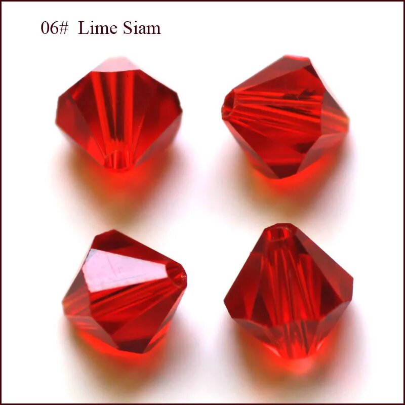 Красные хрустальные биконе бусины 4 мм, lt siam, 300 шт.