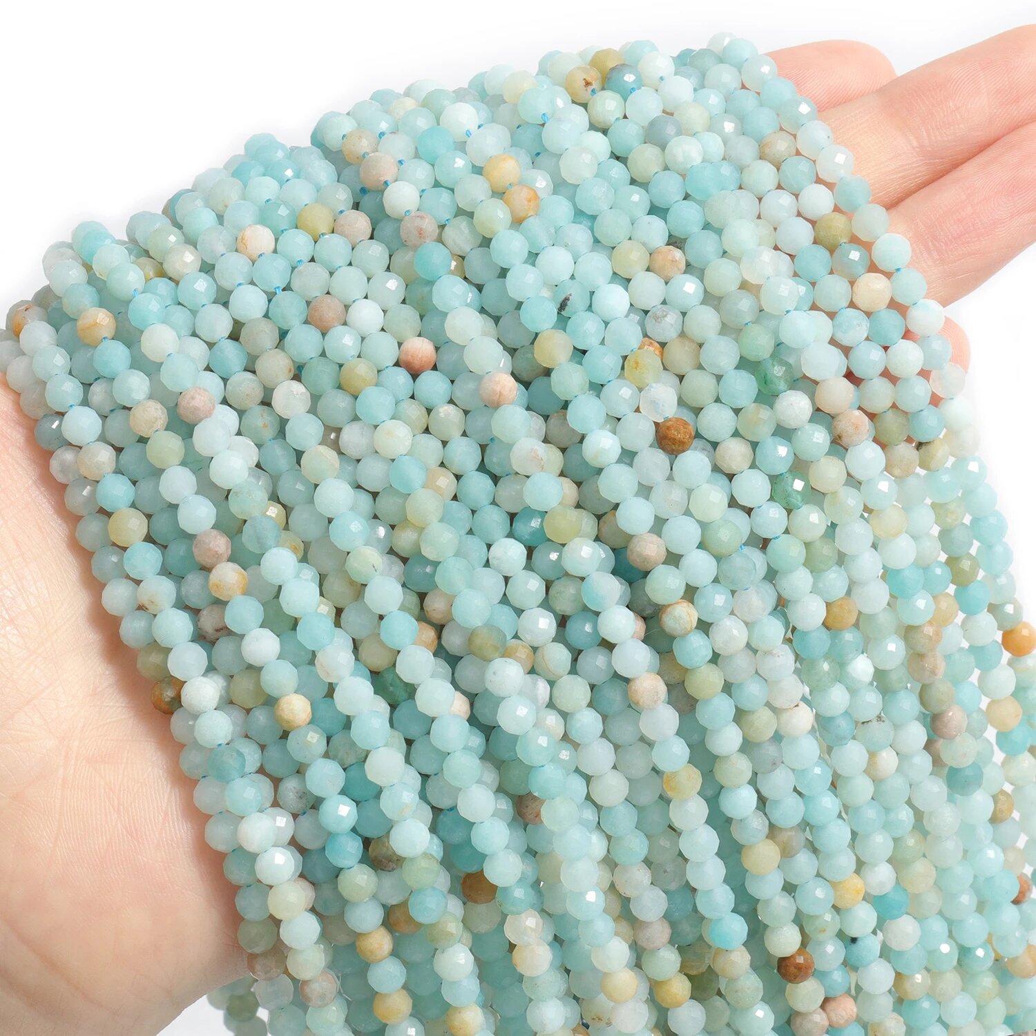 Бусины из амазонита Куoyu 2mm about 175pcs