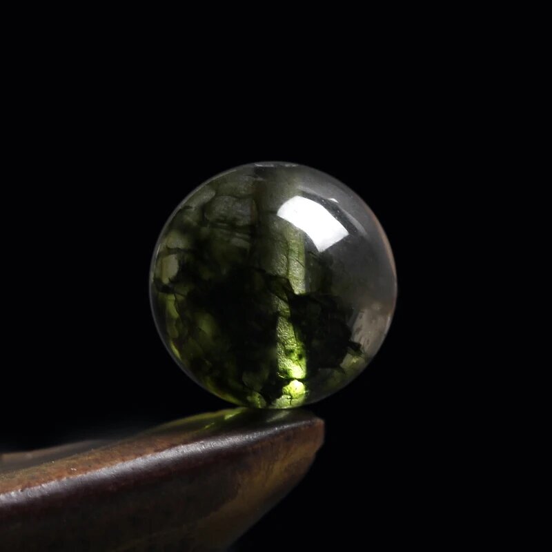Зелёная кварцевая бусина для украшений 10mm 1PC
